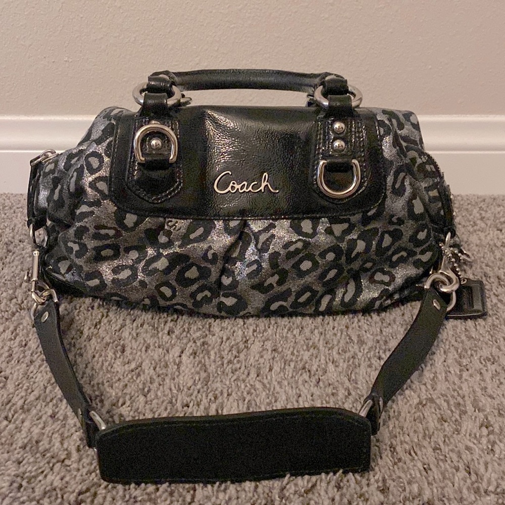 Coach Metallic Silver Cheetah Purse - Gem